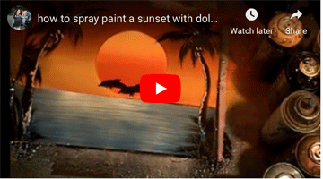 Spray Paint Art Lessons- Secret to Spray Painting a Quick Sunset ...
